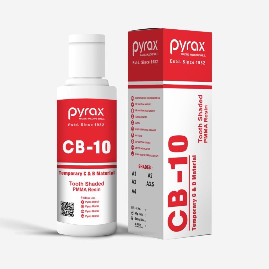 Pyrax CB 10 Crown and Bridge Heat Cure Acrylic Material Resin – Pyrax ...