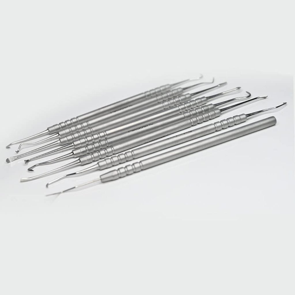 Polodent Perio Hand Scalers Kit, Set of 8 pcs, Dental Hand Scaler Set ...