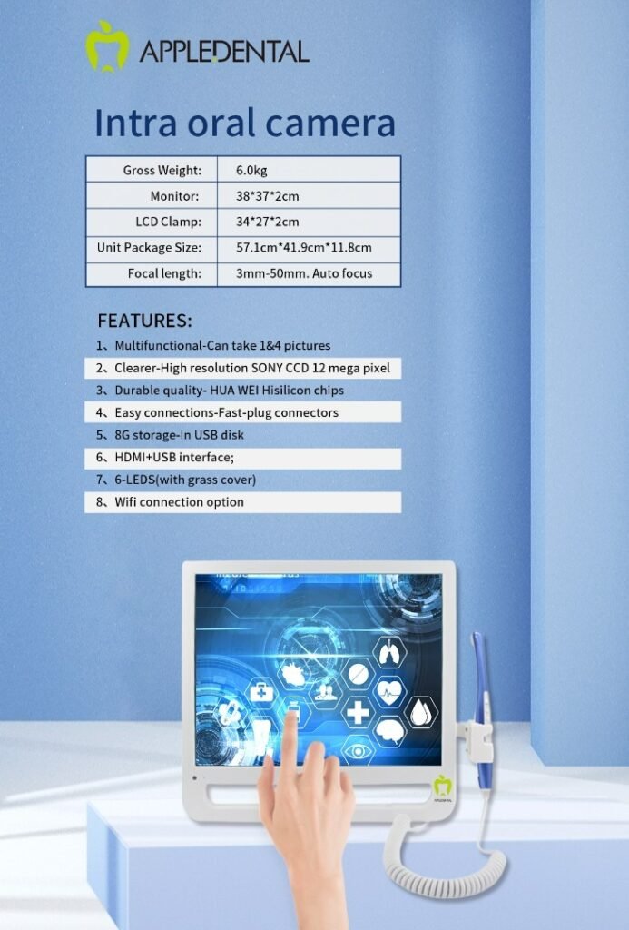 Appledent Dental Intra Oral Camera Wifi With 17″ inch Led Monitor With ...