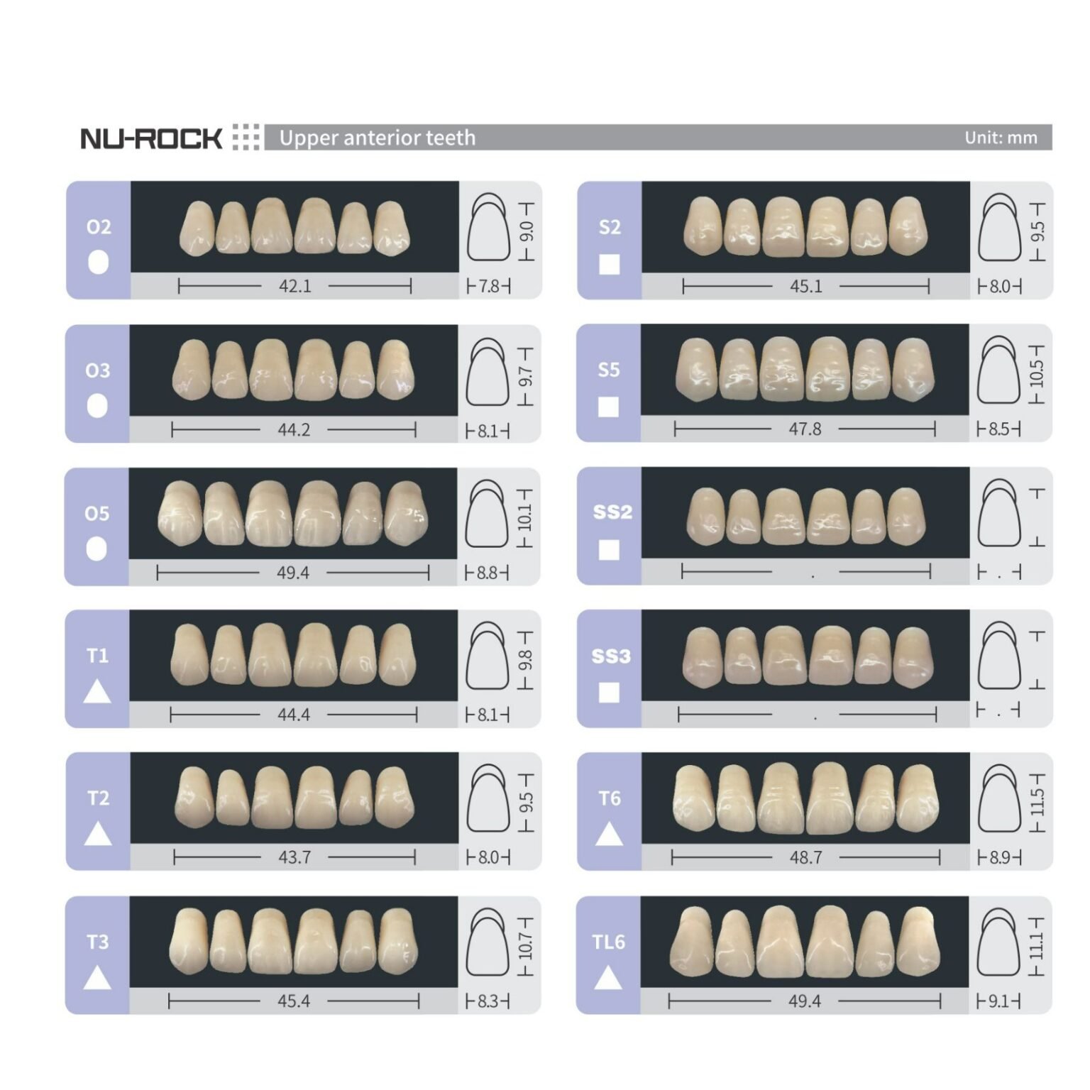 H&W NUROCK- SYNTHETIC TEETH SETS – Pyrax Polymars